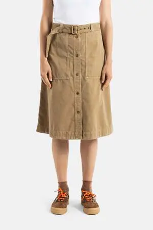 Moncler Belted Knee-length Skirt - Khaki