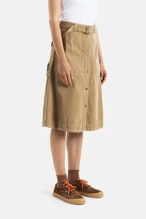 Moncler Belted Knee-length Skirt - Khaki