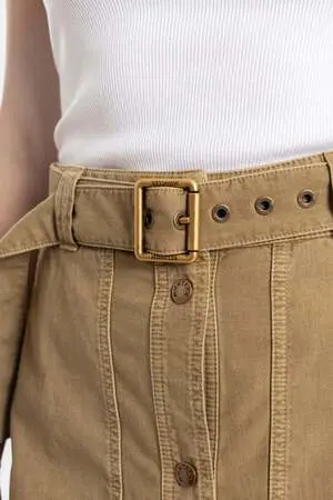 Moncler Belted Knee-length Skirt - Khaki