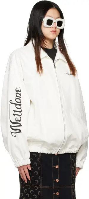 We11Done Logo Casual Jacket - White