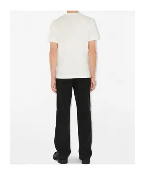 Burberry Logo Embroidered Crewneck T-shirt - Chalk