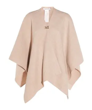 Max Mara Serra Logo Patch Cape - No