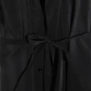 LEMAIRE Short Sleeve Shirt Dress With Belt And Slit - Black