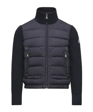 Moncler Logo Patch Padded Zip-up Cardigan