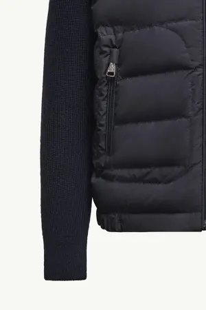 Moncler Logo Patch Padded Zip-up Cardigan
