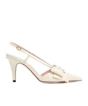 Valentino Garavani Bow Detail Pointed Toe Slingback Pumps