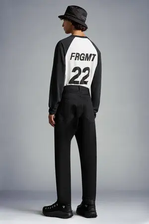 Moncler X Fragment Hiroshi Fujiwara Logo Embroidered Denim Pants