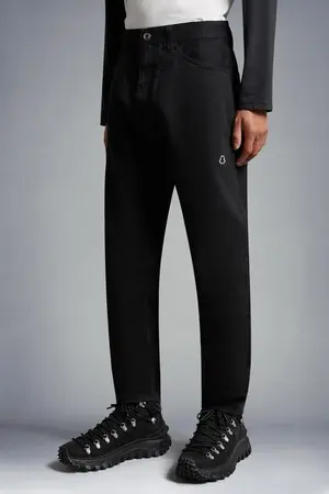 Moncler X Fragment Hiroshi Fujiwara Logo Embroidered Denim Pants