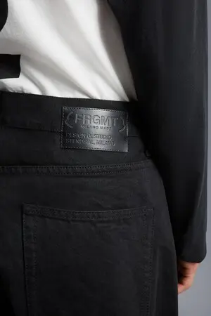 Moncler X Fragment Hiroshi Fujiwara Logo Embroidered Denim Pants