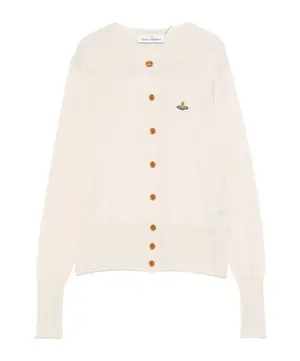 VIVIENNE WESTWOOD Logo Embroidered Buttoned Cardigan - No