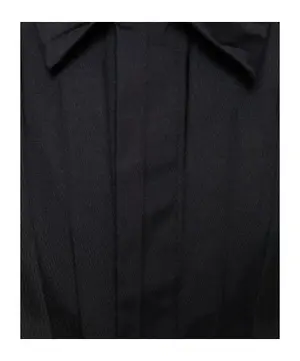 Valentino Garavani Textured Pleated Long-sleeved Shirt