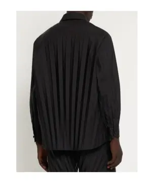 Valentino Garavani Textured Pleated Long-sleeved Shirt