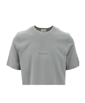 Saint Laurent Logo Embroidered Crewneck T-shirt