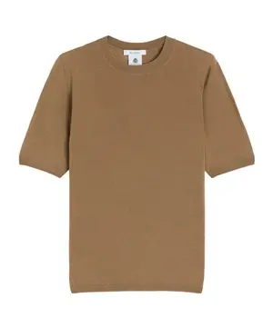 Max Mara Max Mara Gerico Short-Sleeved Knitted Jumper Hazelnut Brown