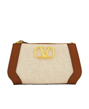 Valentino Garavani Logo Makeup Bag - Nude