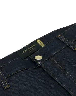 Dolce & Gabbana Dark Wash Logo Detail Jeans - Black