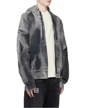 Amiri Bones Studded Oversized Zip Hoodie
