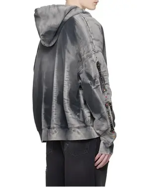Amiri Bones Studded Oversized Zip Hoodie