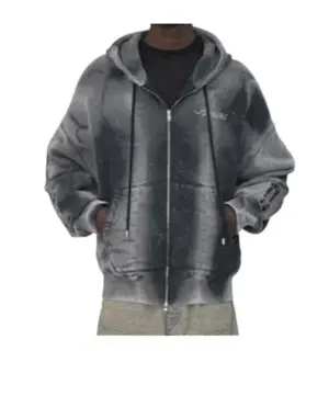 Amiri Bones Studded Oversized Zip Hoodie