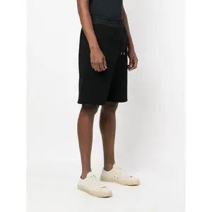 Saint Laurent Logo Embroidered Drawstring Shorts - Black