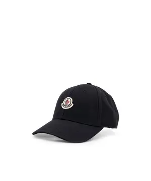 Moncler Logo Patch Baseball Cap - Black