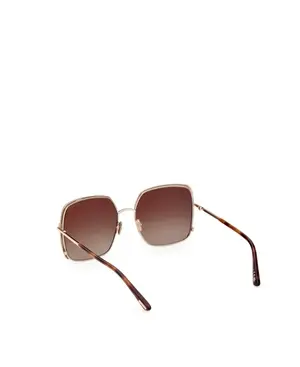 TOM FORD Logo Sunglasses - Brown