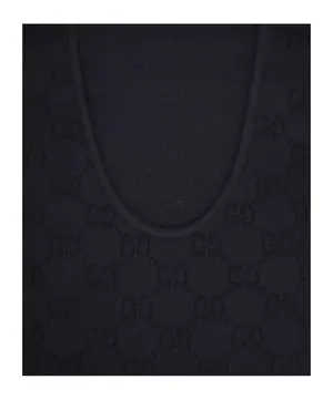 Gucci Gg Jacquard Sleeveless Knitted Top