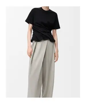 Loewe Twisted Top With Crew Neckline And Embroidered Lettering