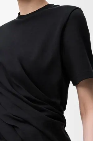 Loewe Twisted Top With Crew Neckline And Embroidered Lettering