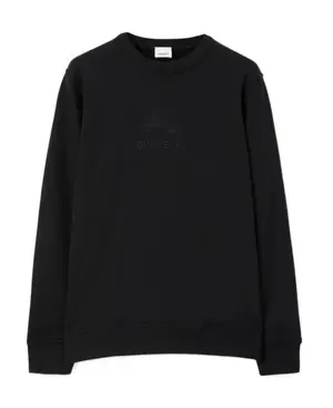 Burberry Crewneck Sweatshirt With Embroidered Logo - Black