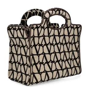 Valentino Garavani La Troisième Toile Iconographe Small Tote Bag - Black