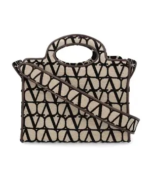 Valentino Garavani La Troisième Toile Iconographe Small Tote Bag - Black