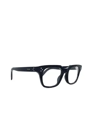 Celine Logo Flat Mirror Eyeglasses - Black