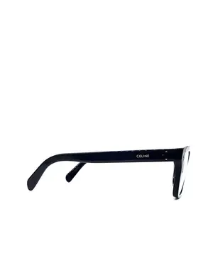Celine Logo Flat Mirror Eyeglasses - Black