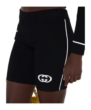 Gucci Ribbed Gg Intarsia Knit Shorts
