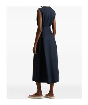 Woolrich Sleeveless V-neck Belted Dress - Black