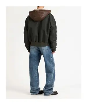 J.W.ANDERSON Hooded Bomber Jacket In Dark Khaki