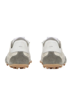 MAISON MARGIELA Textured Leather And Suede Sneakers - Cream