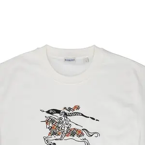 Burberry Ekd Sketch Crewneck T-shirt - Chalk White
