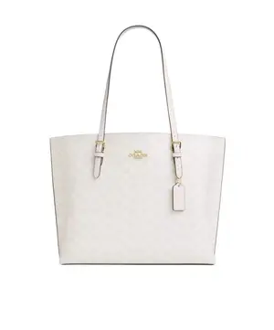 COACH Mollie Tote Bag In Signature Canvas - Gold/white/chalk