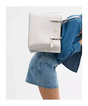 COACH Mollie Tote Bag In Signature Canvas - Gold/white/chalk