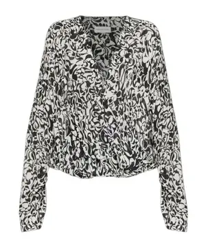 Dries Van Noten Printed Long-sleeve Blouse