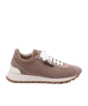 Brunello Cucinelli Round Toe Lace-up Sneakers - Multicolor