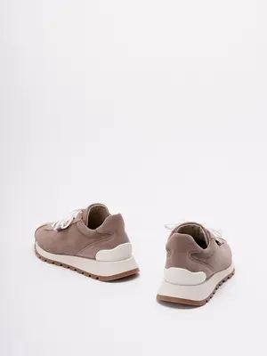 Brunello Cucinelli Round Toe Lace-up Sneakers - Multicolor
