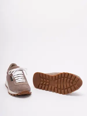 Brunello Cucinelli Round Toe Lace-up Sneakers - Multicolor
