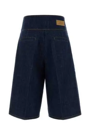 AMI Paris High-waisted Loose Fit Denim Culottes - Indigo