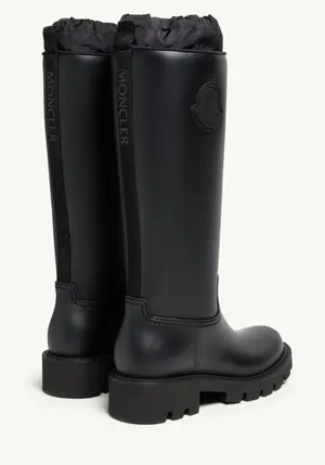 Moncler Kickstream High Wellington Boots - Black