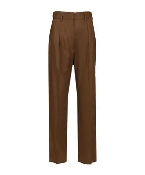 BLAZÉ MILANO Pleated Tailored Trousers - Brown
