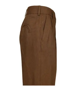 BLAZÉ MILANO Pleated Tailored Trousers - Brown