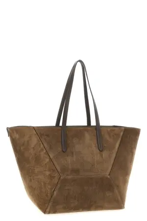 Brunello Cucinelli Shopper Bag With Monili Details - Brown